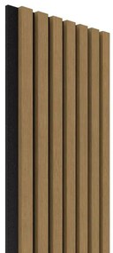 Akustický panel Oak dark brown 29,5x275 cm lamely na filcu