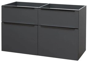 Mereo Mereo, Mailo, koupelnová skříňka 121 cm, černé madlo, CN533SB