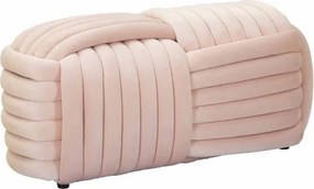 Lavice Softy 90 cm samet růžová