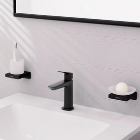 Hansgrohe Logis, páková umyvadlová baterie 110 Fine CoolStart bez odtokové soupravy, černá matná, HAN-71255670
