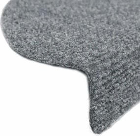 Schodové rohože samolepicí 30 ks 65 x 21 x 4 cm světle šedé, půlkulaté, velké 3365658