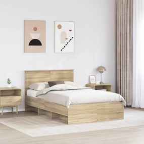 Rám postele s čelo Sonoma dub 120 x 123 cm Kompozitní dřevo 3408874
