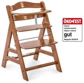 Hauck Jídelní dřevená židle Alpha+ WALNUT