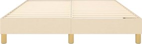 Rám postele s boxspringem krémový 140 x 190 cm textil 3120611
