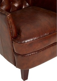 Hnědé kožené křeslo Victor – Premier Housewares