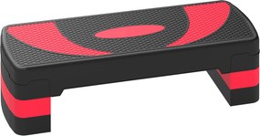 HOMCOM Aerobní stepper, výškově nastavitelné, pro vnitřní i venkovní použití, nosnost až 150 kg, 80 x 31 x 10-20 cm, Červený