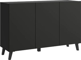 Klasická černá komoda 120 cm na nožkách Phuket SB120