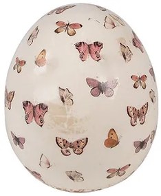 Dekorativní keramické vajíčko BUTTERFLY PARADISE Clayre &amp; Eef 6CE1667L