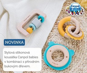 Canpol babies Dřevěno-silikonové kousátko Lvíček