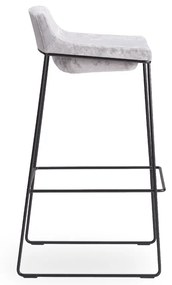 ROSSIN - Barová židle TONIC METAL s nízkým opěrákem