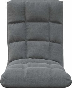 Skládací lenoška na podlahu světle šedá textil 336584