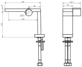 Designová umyvadlová baterie NT3110G