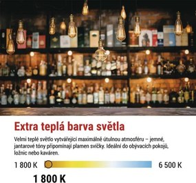 LED žárovka DECO SMOKED A60 teplá bílá