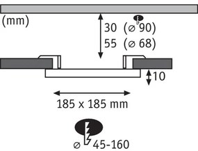 Paulmann 92392 - LED/17,5W IP44 Koupelnové podhledové svítidlo VARIFIT 230V