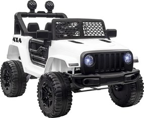 HOMCOM Dětské Elektrické Auto pro Děti od 3 Let - Všestranný Buggy s 12V Baterií, 2 Motory, Dálkovým Ovladačem 2.4G, Světlomety, Klakson, Nastaviteln…
