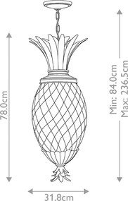 Luxusní lustr Elstead PLANTATION HK-PLANT4-P-PZ