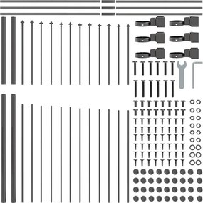 Zahradní plot WOERDEN 3 ks 170 x 215 cm Práškově lakovaná ocel 3360104