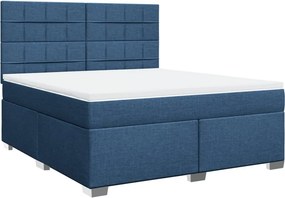 Box spring postel s matrací modrá 180x200 cm textil 3290573