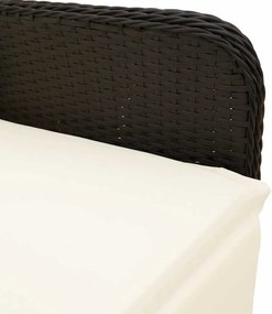 7dílný zahradní bistro set s poduškami černý polyratan 3277138