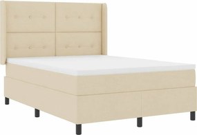 Postel s boxspringem s polštářem Krémová 200 x 140 cm textil 3341649