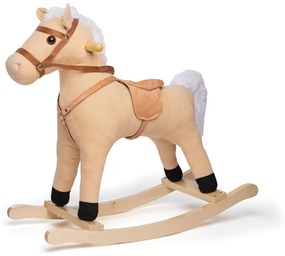 Bigjigs Toys Dřevěný houpací kůň béžový
