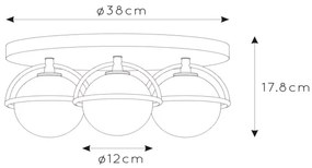 Lucide 30167/03/30 - Koupelnové stropní svítidlo ISOBEL 3xG9/33W/230V IP44