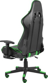 vidaXL Otočná herní židle s podnožkou PVC [20488] Barva: Modrá