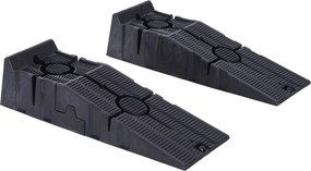DURHAND Plastové Nakládací Rampy pro Automobily, Přístupové Rampy, 2 Kusy, Nosnost 2,5 Tuny, 91 x 30 x 21 cm, Černé