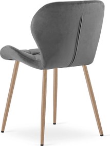 Jídelní židle MANGO VELVET, tmavě šedá
