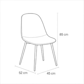 Jídelní set Kelibia 4+1, bílá / žlutá