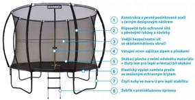 Trampolína Marimex Comfort 366 cm + ochranná síť + schůdky ZDARMA 19000096