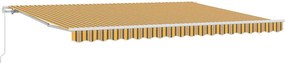 Stahovací markýza Vícebarevný 450 × 300 cm Polyester a hliník 3330941