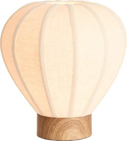 Krémová kovová stolní lampa s textilním stínidlem (výška 36 cm) Kyzo – Light &amp; Living