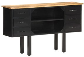 Příborník 110 x 30 x 65 cm masivní hrubý mangovník a ocel 321571