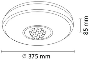 LED RGB Stmívatelné stropní svítidlo MAGIC DISCO LED/18W/230V + dálkové ovládání