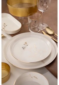 Jídelní sada 27 ks bílá/zlatá/porcelán