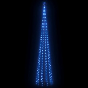 328725 vidaXL Vánoční stromek kužel 752 modrých LED diod 160 x 500 cm