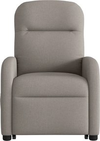 Elektrické zvedací masážní polohovací křeslo taupe textil 3303009