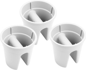 KHW Balkonový truhlík »Flowerclip«, sada 3 ks (bílá)