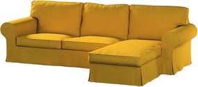 Potah na pohovku IKEA Ektorp 2-místná s lenoškou barva žlutá látka pletený vzor