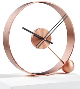 Mclocks Designové stolní hodiny Endless brushed pink/black 32cm