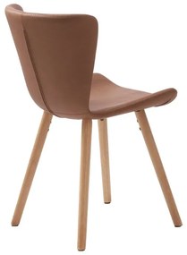 Designová jídelní židle Tallulah koňaková hnědá