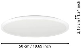 Eglo 901448 -LED Koupelnové stropní svítidlo ROVITO 16,8W/230V pr.50cm IP44 bílá
