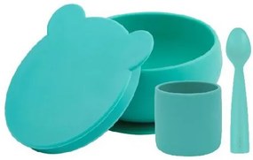 MINIKOIOI Set na stolování BLW I Aqua green