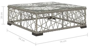 vidaXL Marketos 5dílná zahradní sedací souprava s poduškami polyratan šedá