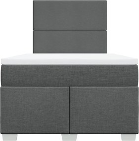 Box spring postel s matrací tmavě šedá 120x200 cm textil 3292749