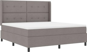 Postel s boxspringem s polštářem Taupe 200 x 180 cm textil 3341662
