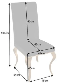 Designová židle Rococo černá / zlatá