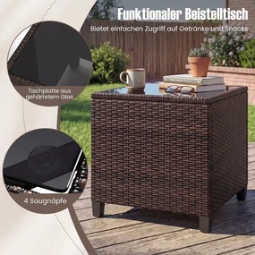 Costway 3-dílný. Polyratanový salonek Gartenmöbel Rattan Sitzgruppe mit