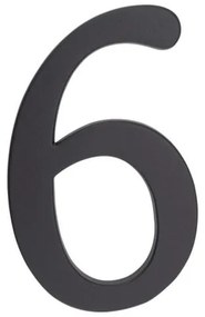 PSG 64.156 - hliníková 3D číslice 6, číslo na dům, výška 190 mm, černá